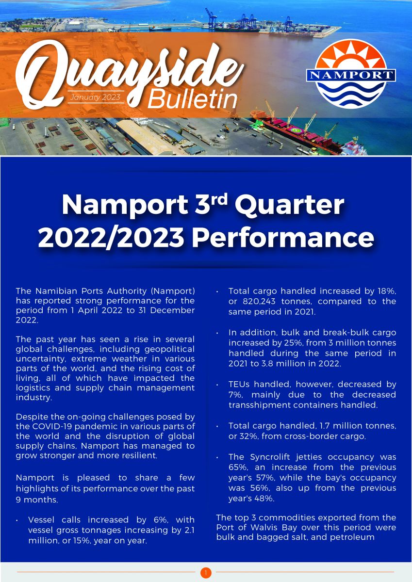 Namibian Ports Authority - Best Performing Sea Port in Africa